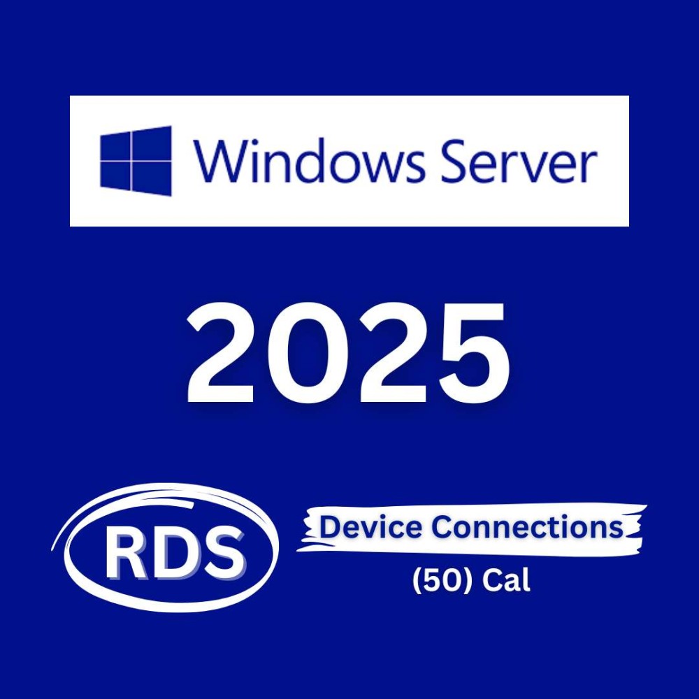 Windows Server 2025 Remote Desktop Services Device connections (50) CAL ...